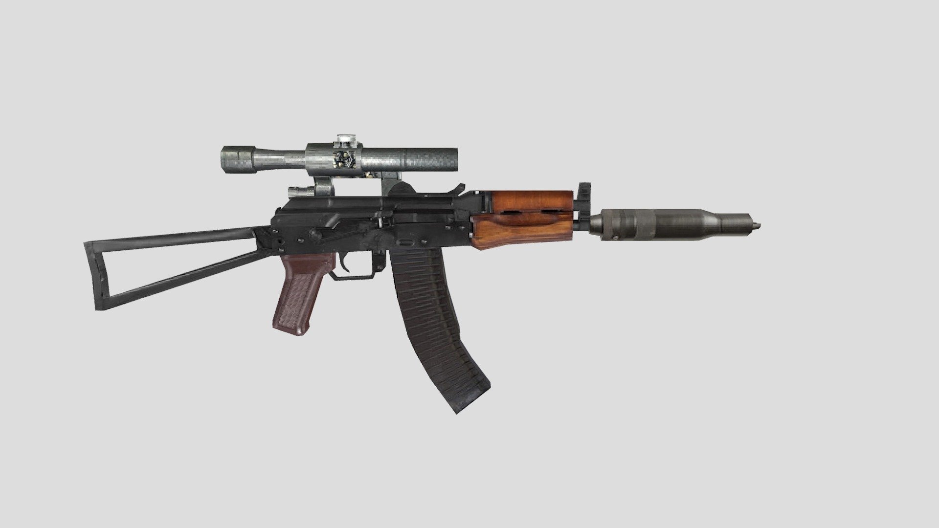 PSX AKS-74U - 3D model by 5.45x39 (@Alfa_Tapak) [391539a] - Sketchfab