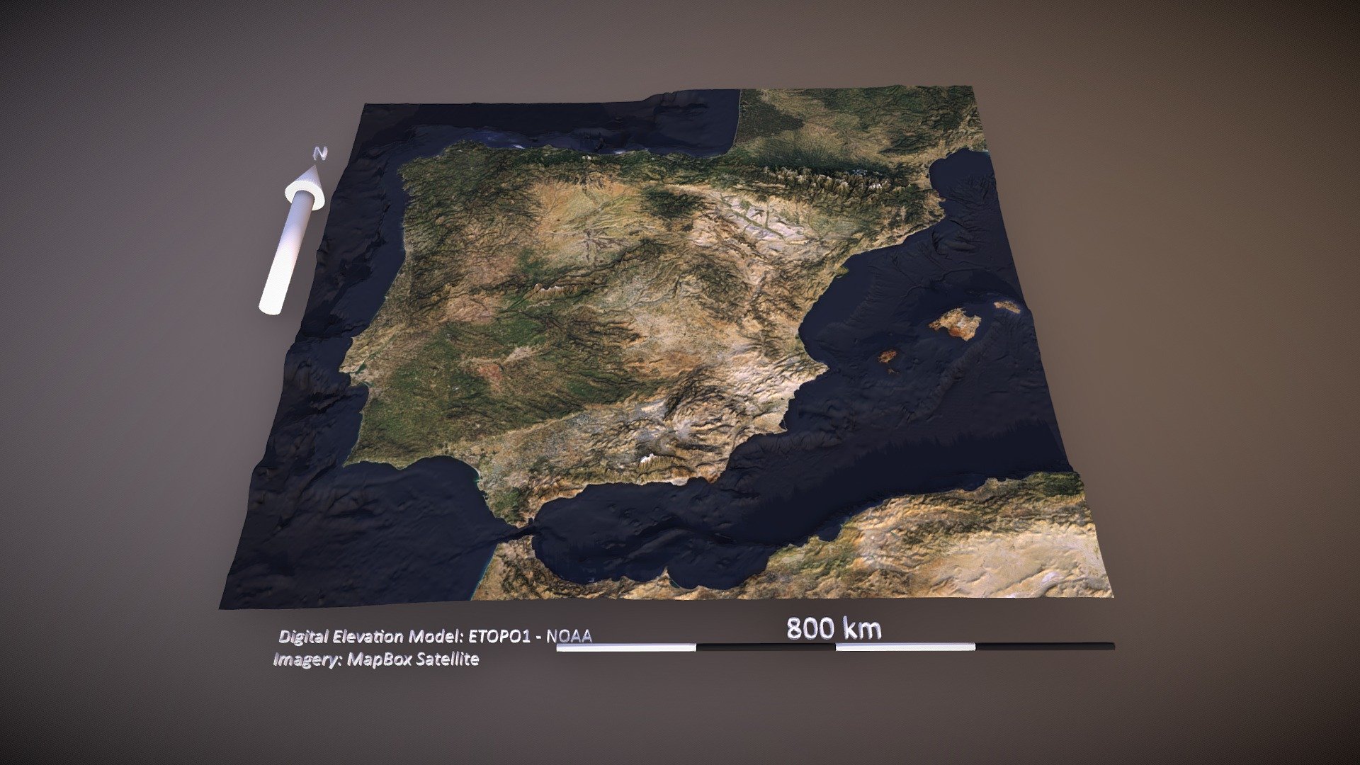 Spain and Portugal - Buy Royalty Free 3D model by Xavier Fischer ...