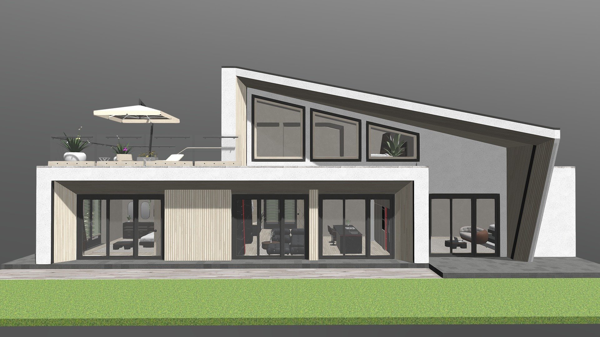 Modern House. Prefab House. AirBnB. 3Bed - Buy Royalty Free 3D model by ...