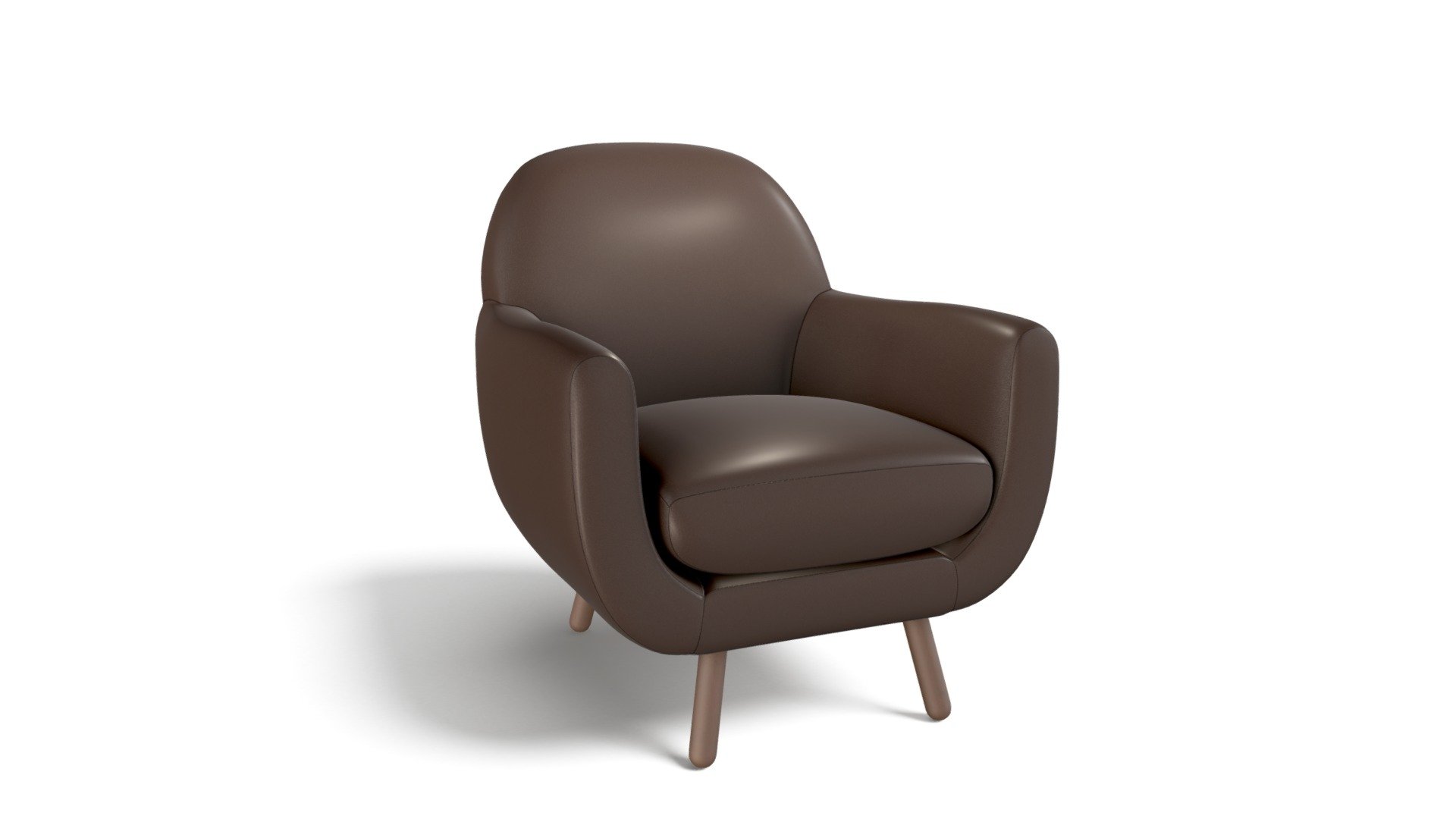 Jonah Armchair, Ale Brown Premium Leather - Download Free 3D model by ...