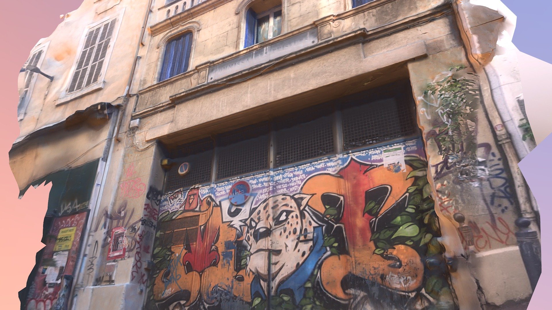 Graff rue d'Aubagne - Download Free 3D model by MDailly (@m.dailly) [39187c8] - Sketchfab