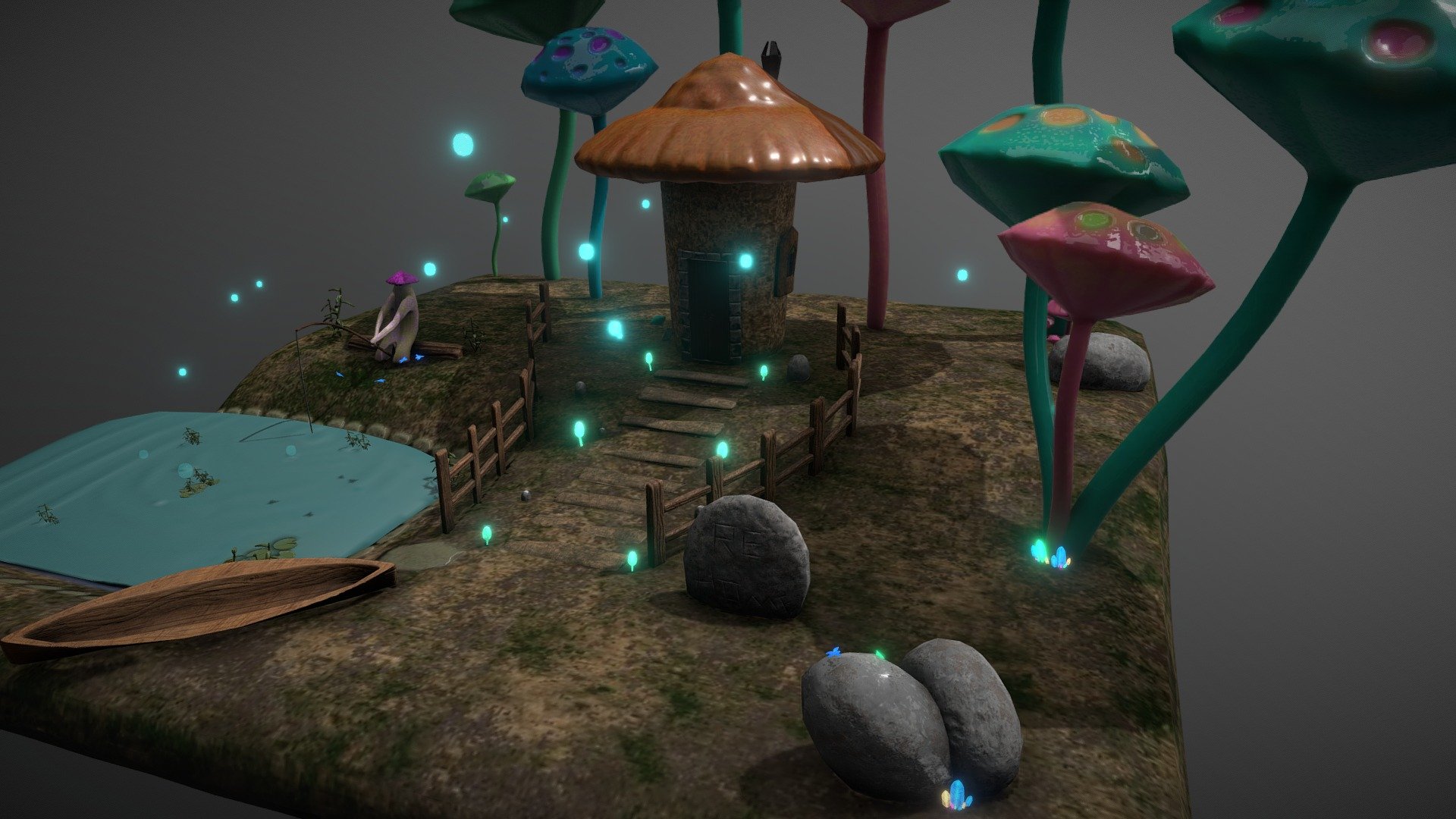 Mushroom scene - 3D model by Renato.Vasconcellos [392762a] - Sketchfab