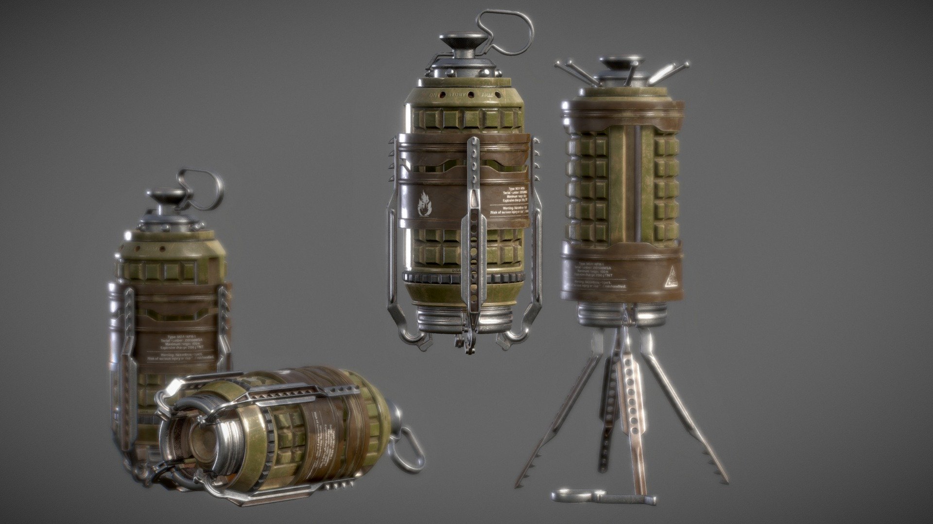 Game Art: SciFi Proximity Mine - 3D model by MarcinGArt (@marcin.gk ...