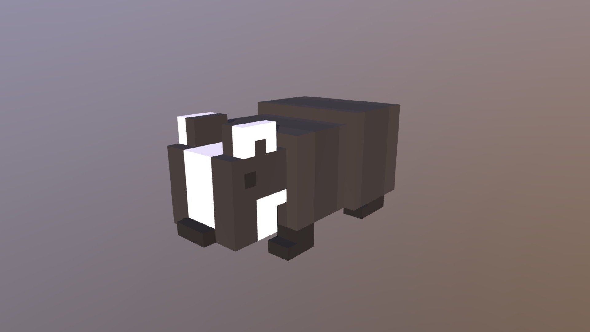 Voxel Badger - 3D model by Guillermo Willy Moral (@willymoral) [392d4f5 ...