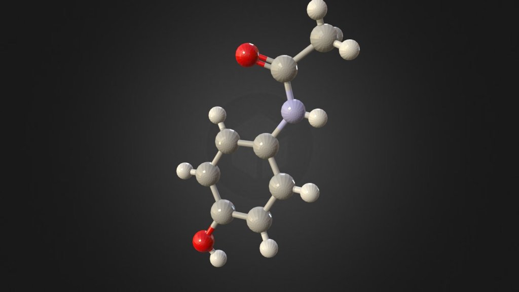 N-(4-Hydroxyphenyl)acetamide (HXACAN) - 3D model by cjed44 [392e034 ...