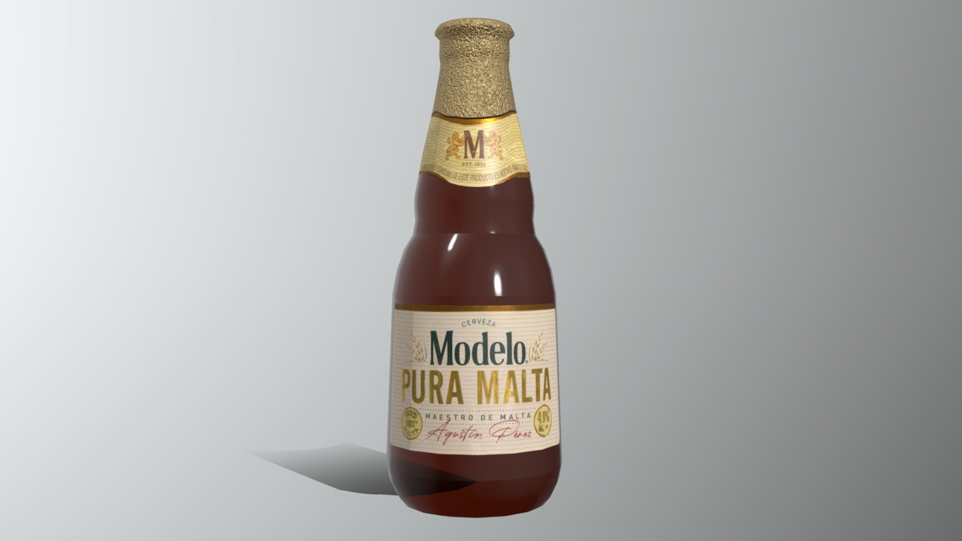 Cerveza Modelo Pura Malta - 3D model by alficaSO [393171d] - Sketchfab