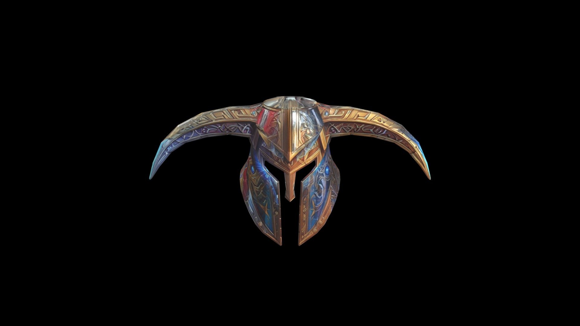 Meshy Helmet Fantasy Valkyrie Veil - Download Free 3D model by klrxyz ...