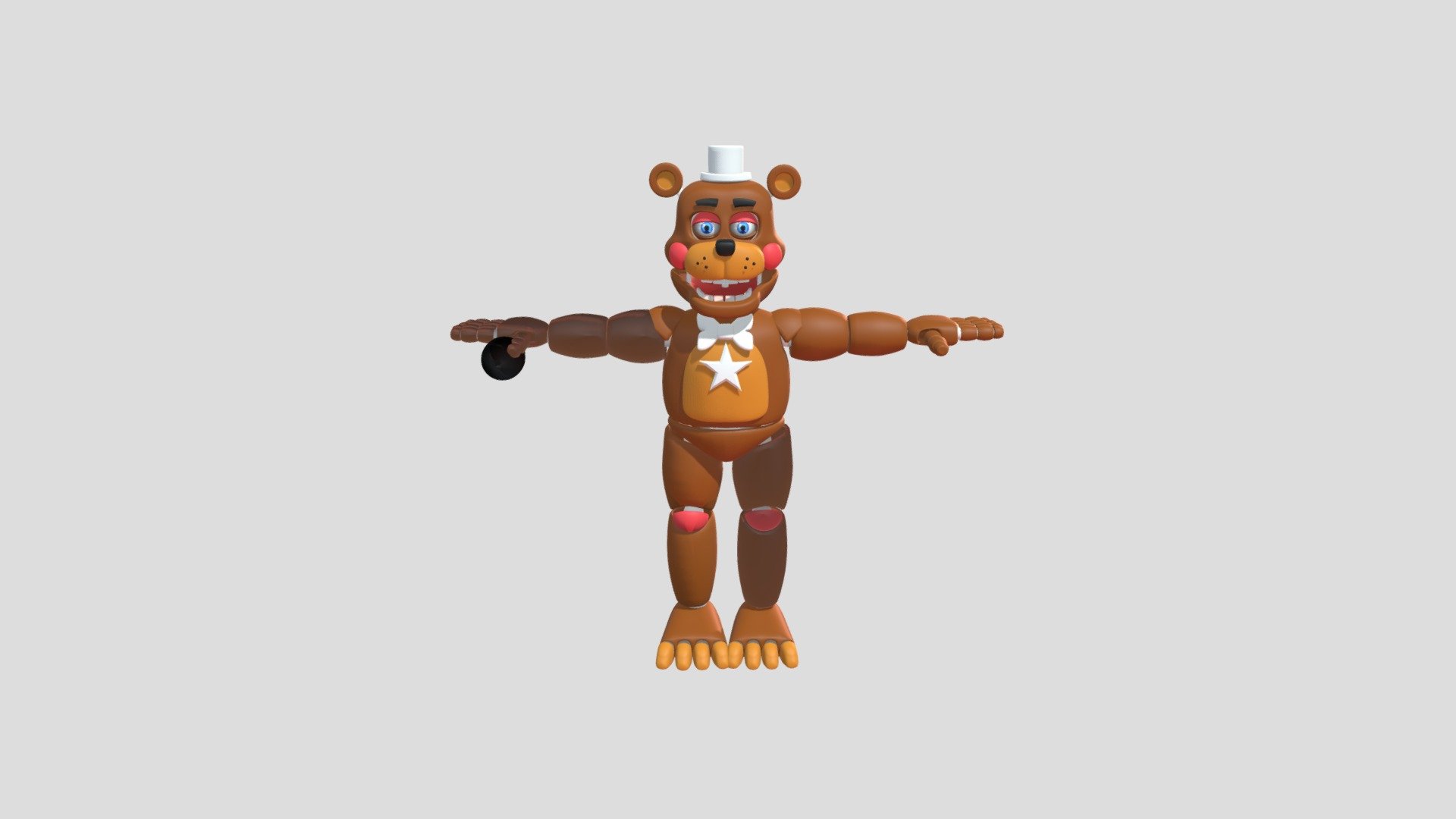 Rockstar Freddy - Download Free 3D model by fernando233 [39366b9 ...