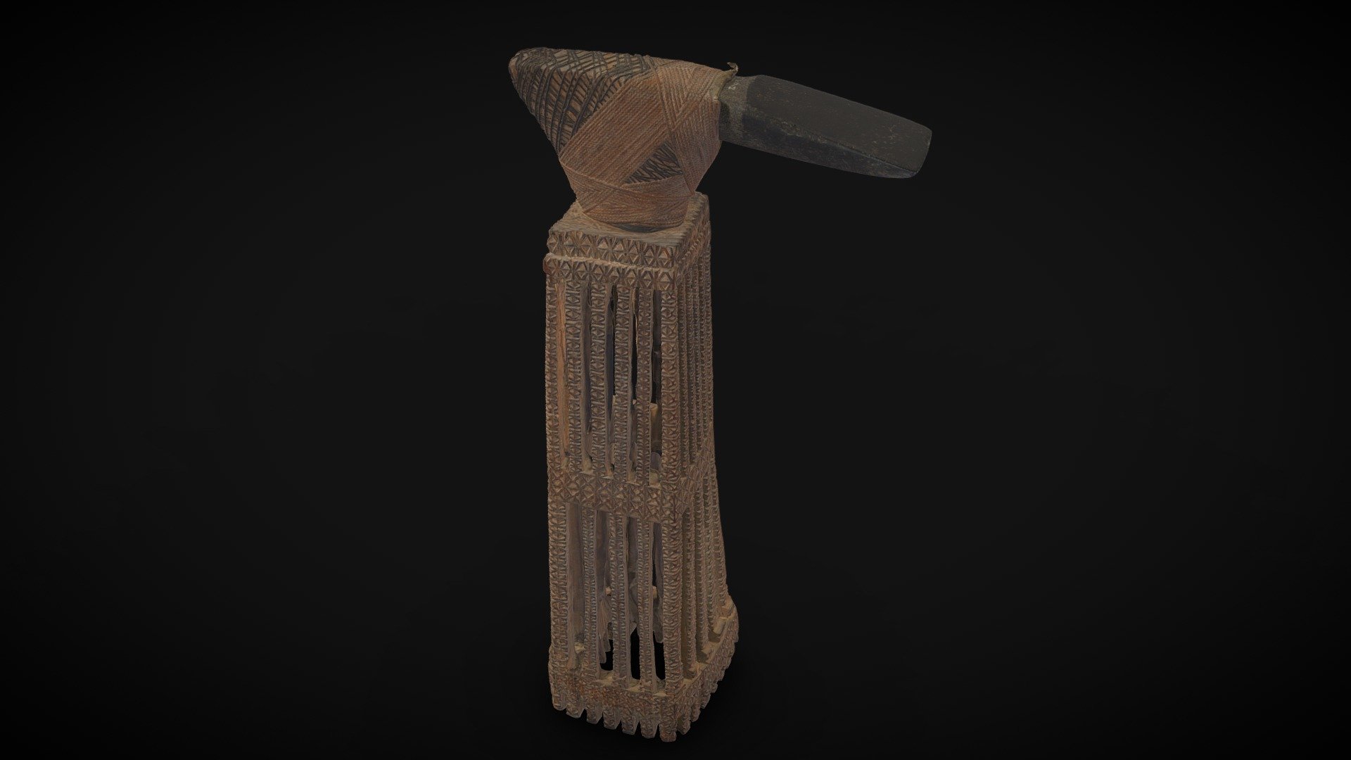 Herminette cérémonielle - Download Free 3D model by Alienor.org, Conseil des musées (@alienor ...