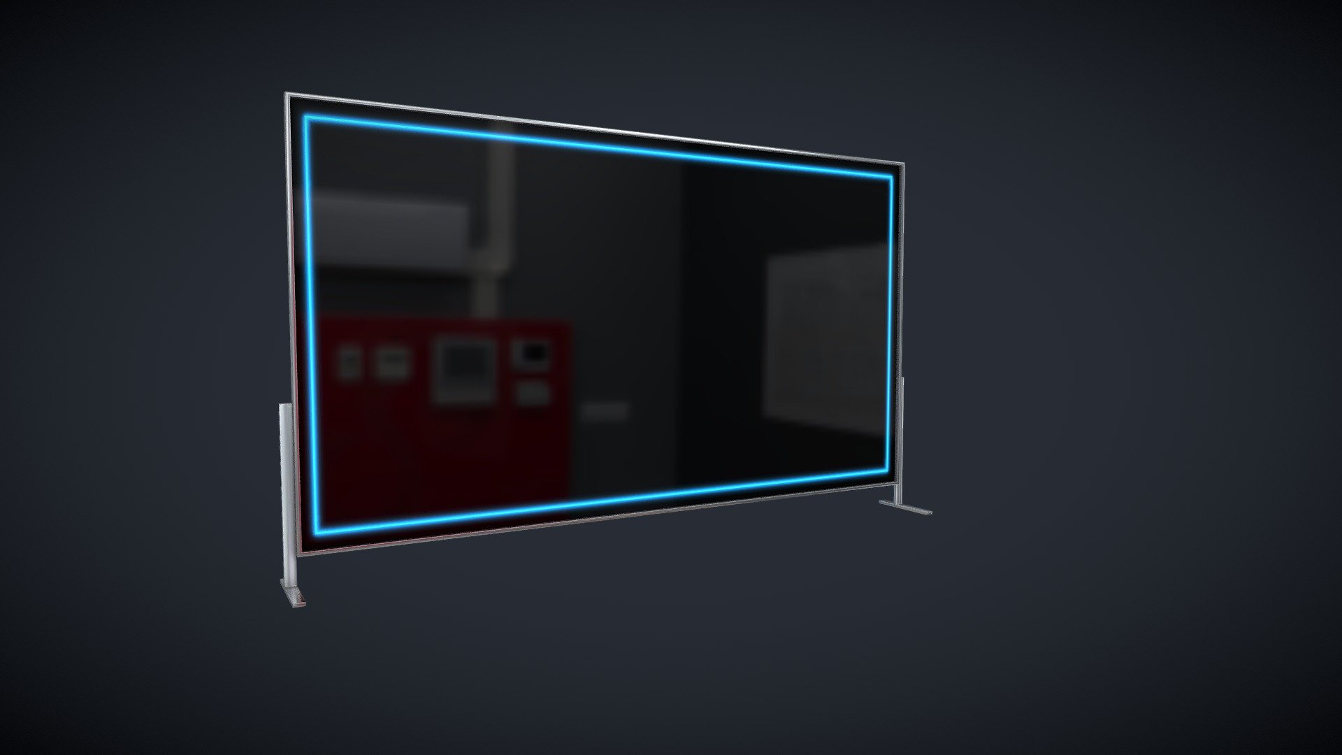 futuristic_TV_005_silver_screen - 3D model by 3polies [393d82c] - Sketchfab