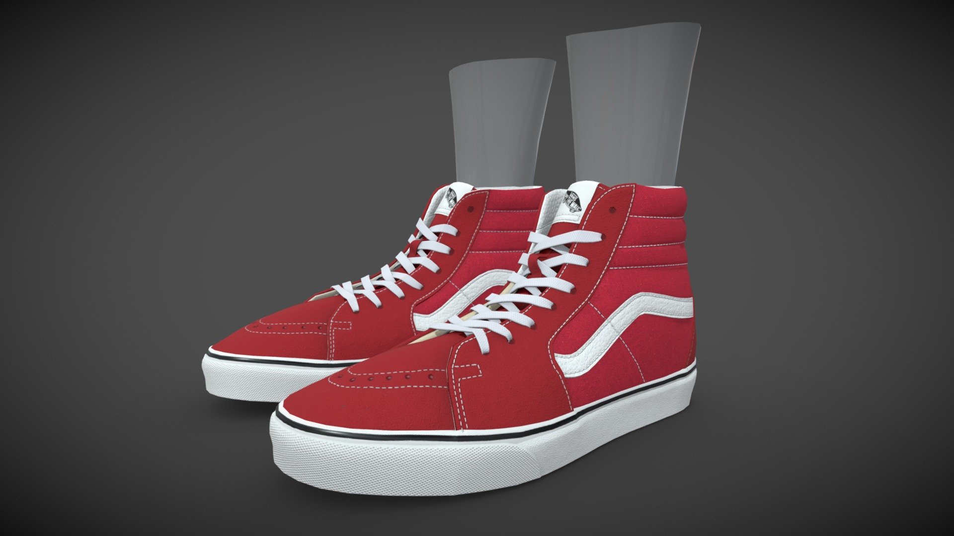 VANS182 Sk8 Hi Racing Red True - Buy Royalty Free 3D model by LowPoly ...