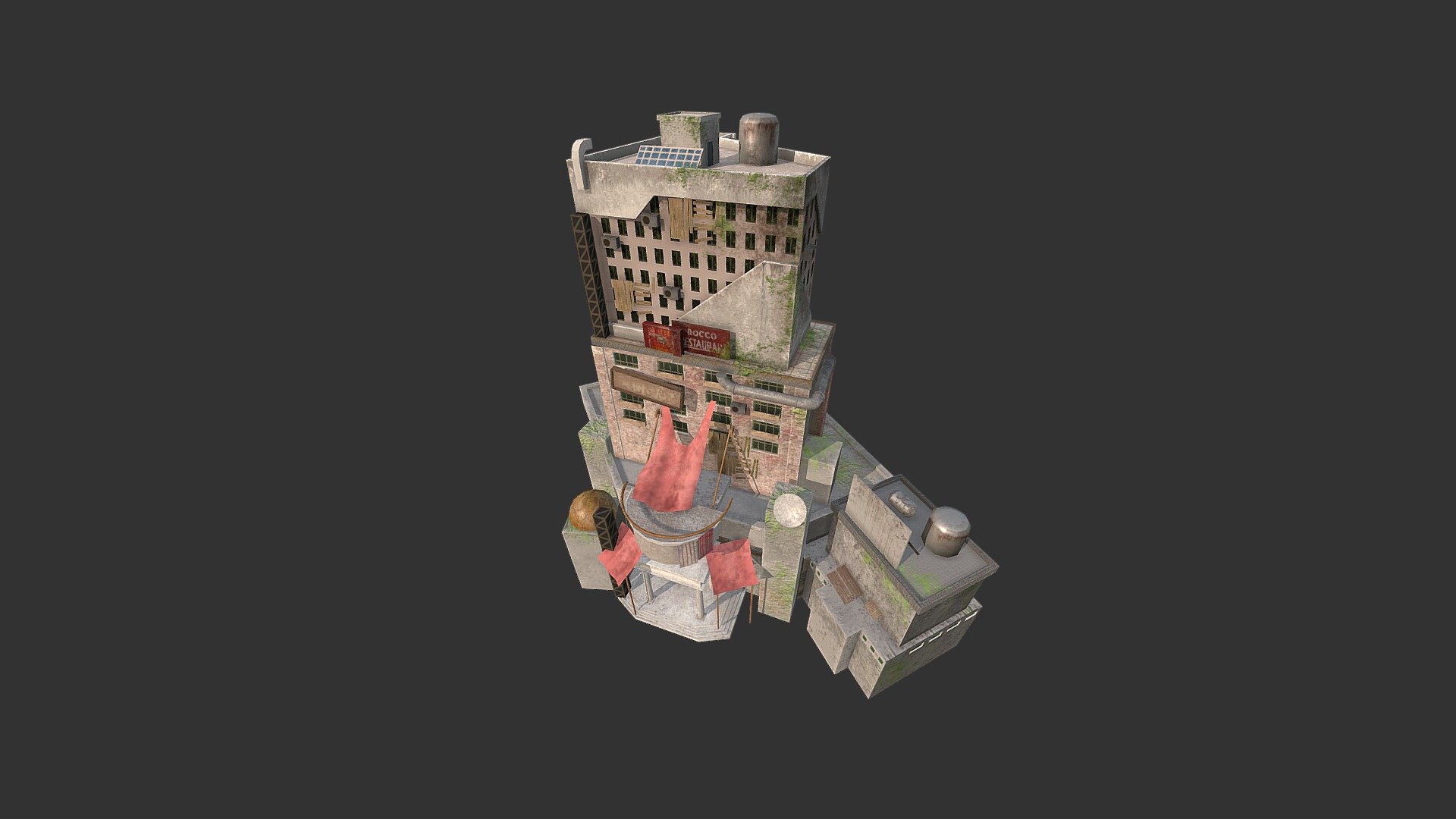 Apocalyptic Building - 3D model by victor76520 [3943cf9] - Sketchfab