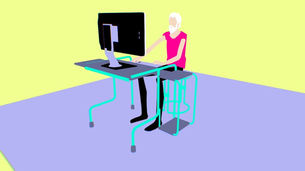 Lofi Guy Typing - Download Free 3D model by dansfinn [3944797] - Sketchfab
