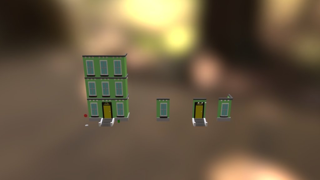 Low Poly Building parts - 3D model by cadian19 [3945169] - Sketchfab