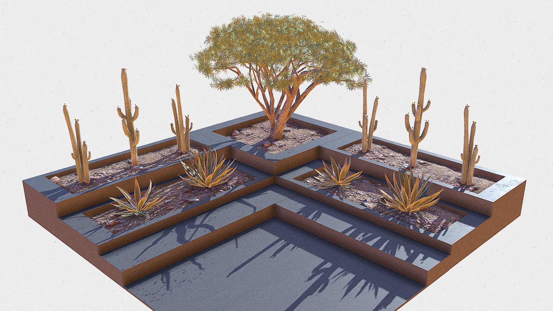 Cactus Garden Design - 3D model by yugengen [39483c0] - Sketchfab