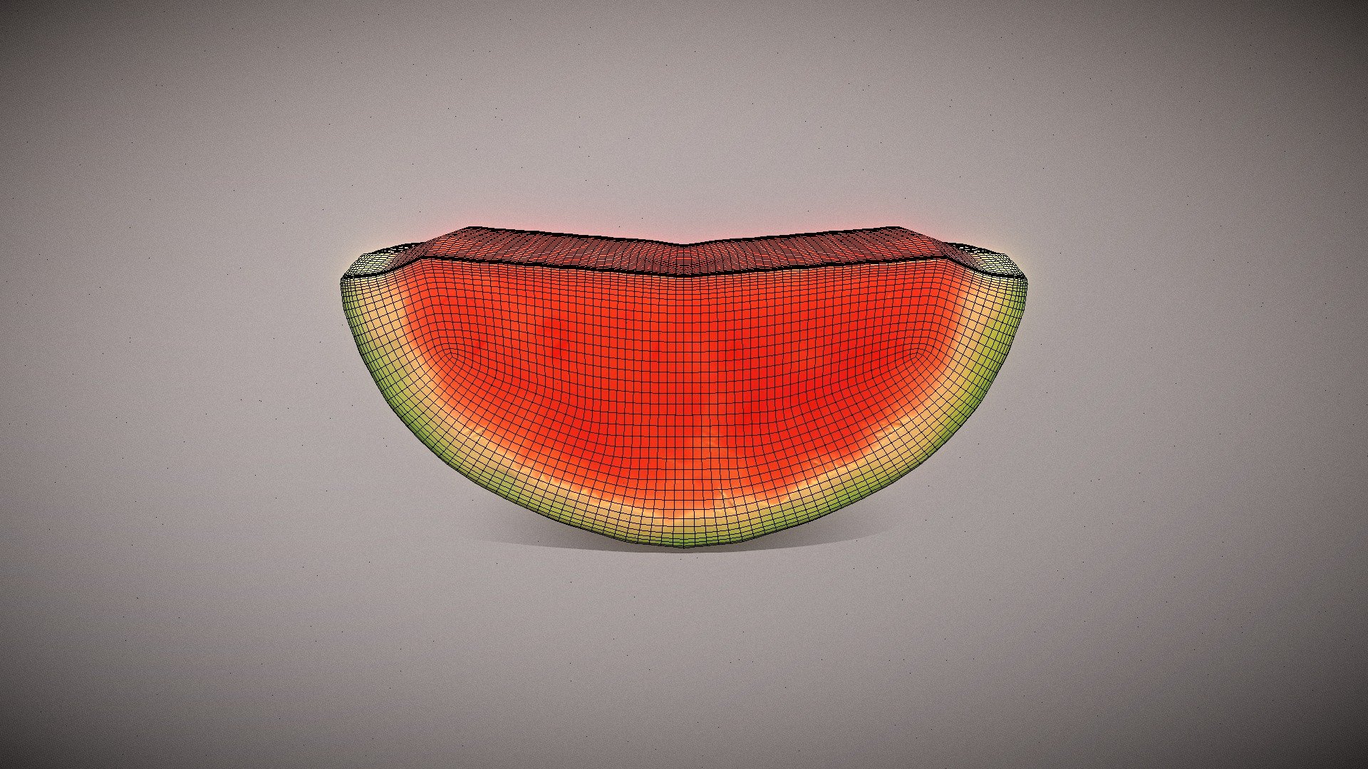 Slice of watermelon, typical fruit shape - Download Free 3D model by 3d ...