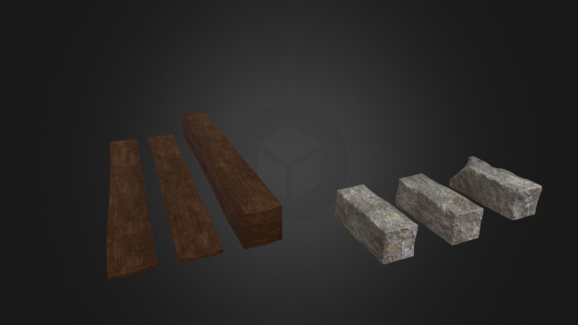 Medieval Planks and Old Bricks for Construction - Download Free 3D ...