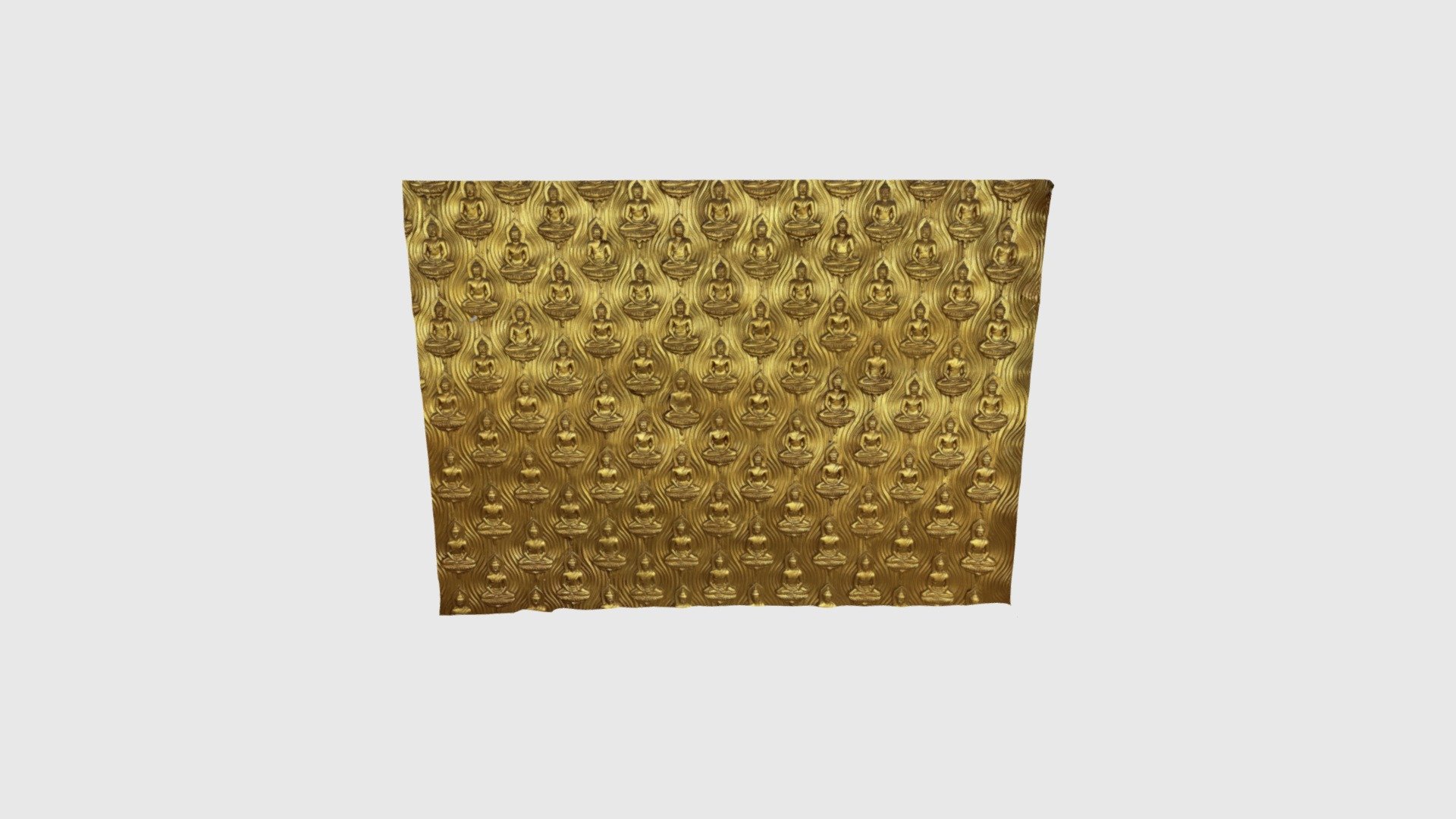 golden buddha pattern on the wall of an ancient… - Download Free 3D ...