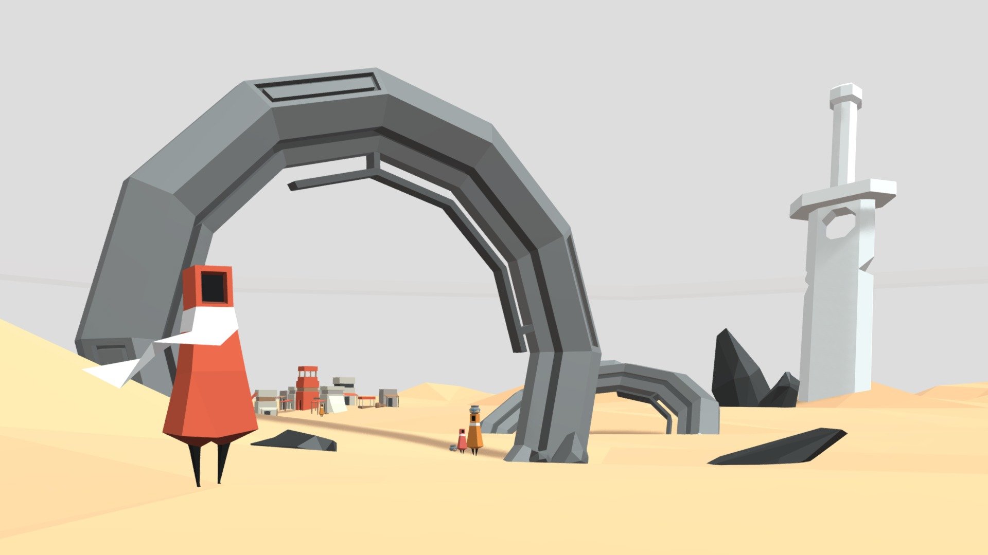 LOW POLY DESERT - [test] - 3D model by a3824036 [3951c52] - Sketchfab