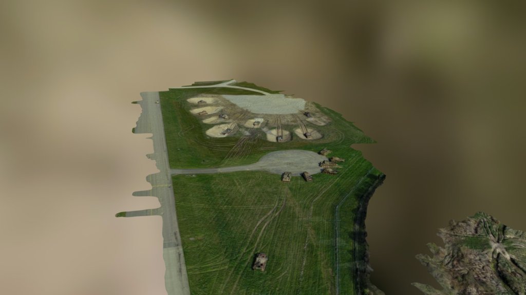 MOD Lyneham A Vehicle recovery training Area - 3D model by UAV Media ...
