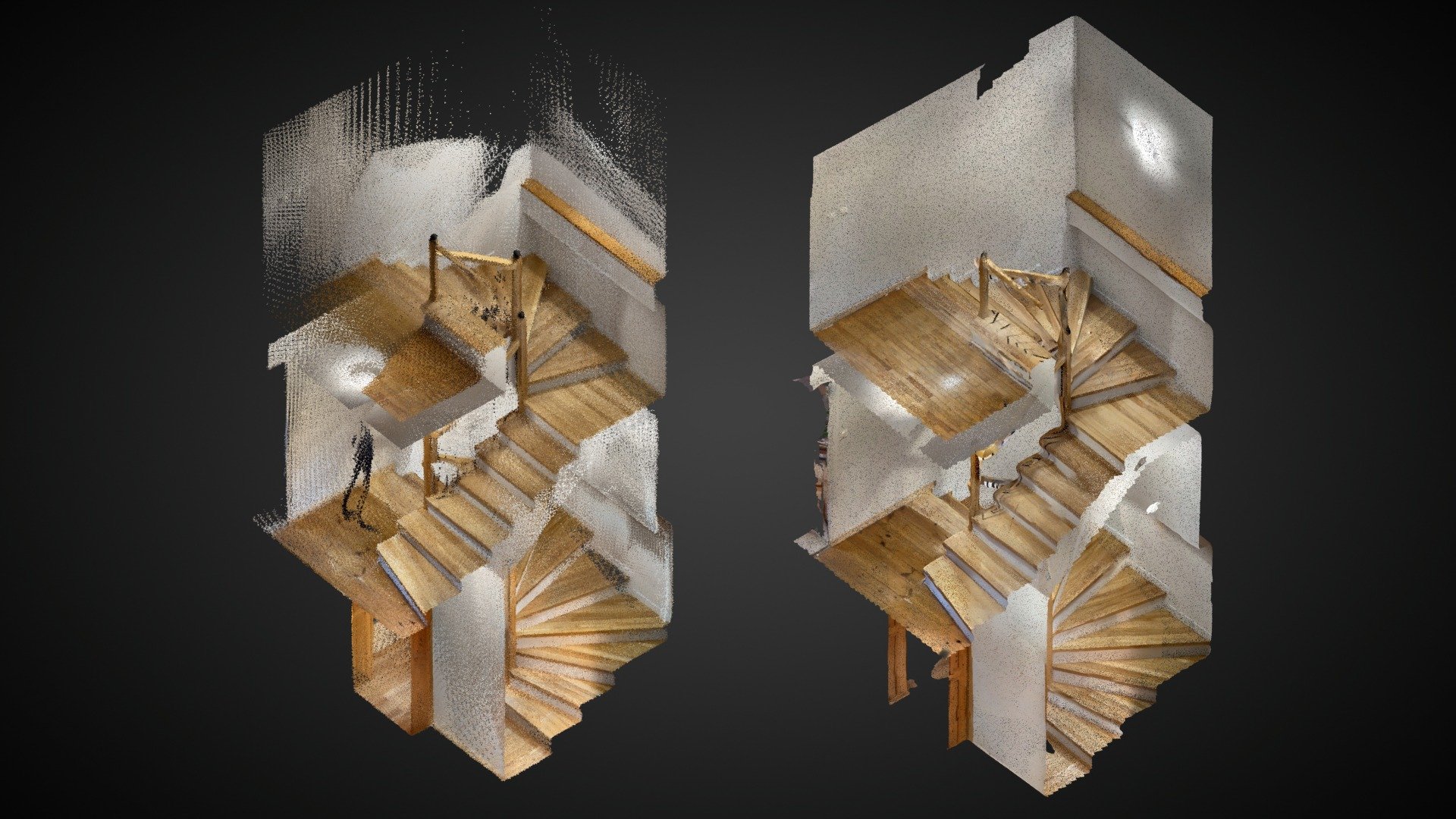App comparison - iPhone 3d scan of a staircase - 3D model by Jacek ...