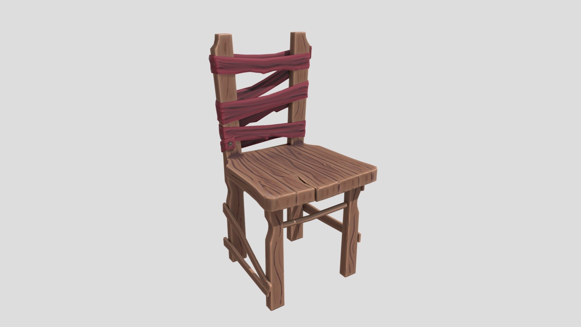 Stylised broken chair - Download Free 3D model by PupUpProductions ...