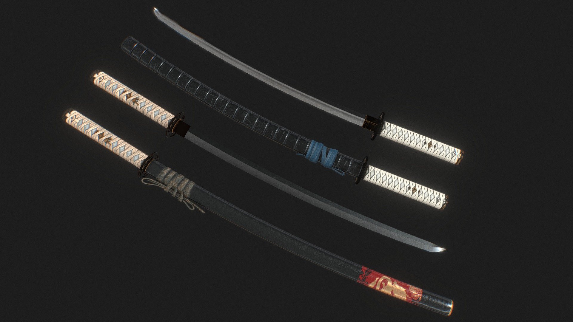 Katana low poly pack (game ready) - Buy Royalty Free 3D model by namsil ...