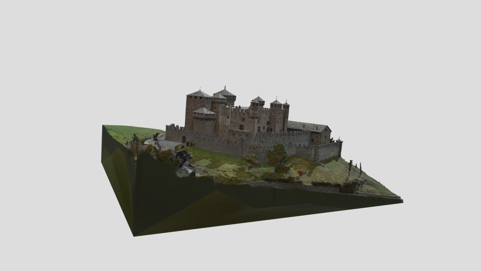 fenis-castle - 3D model by Fra_Bi [3965253] - Sketchfab