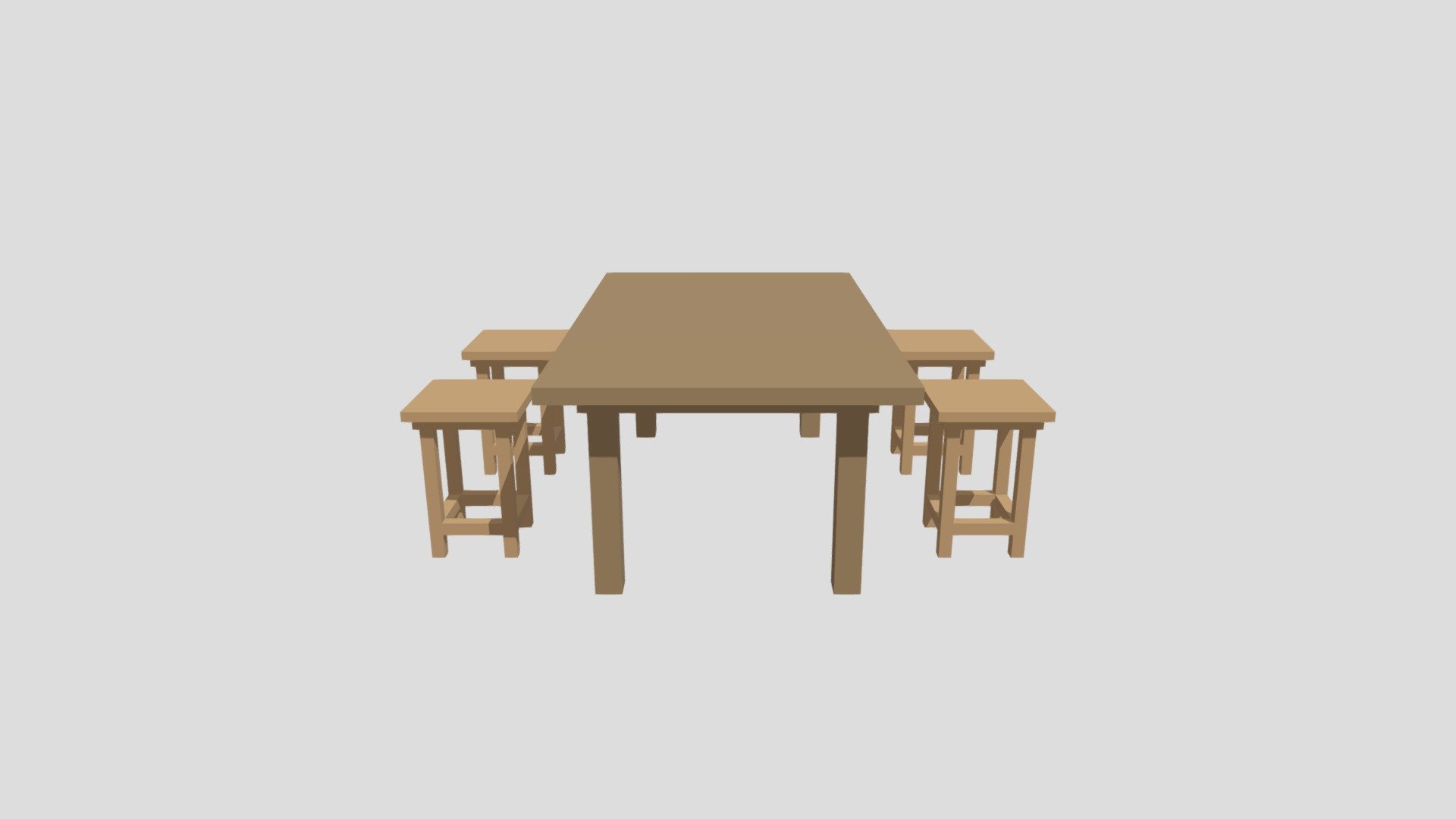 Table Set (Low Poly) - 3D model by TheGeraldSantiago ...