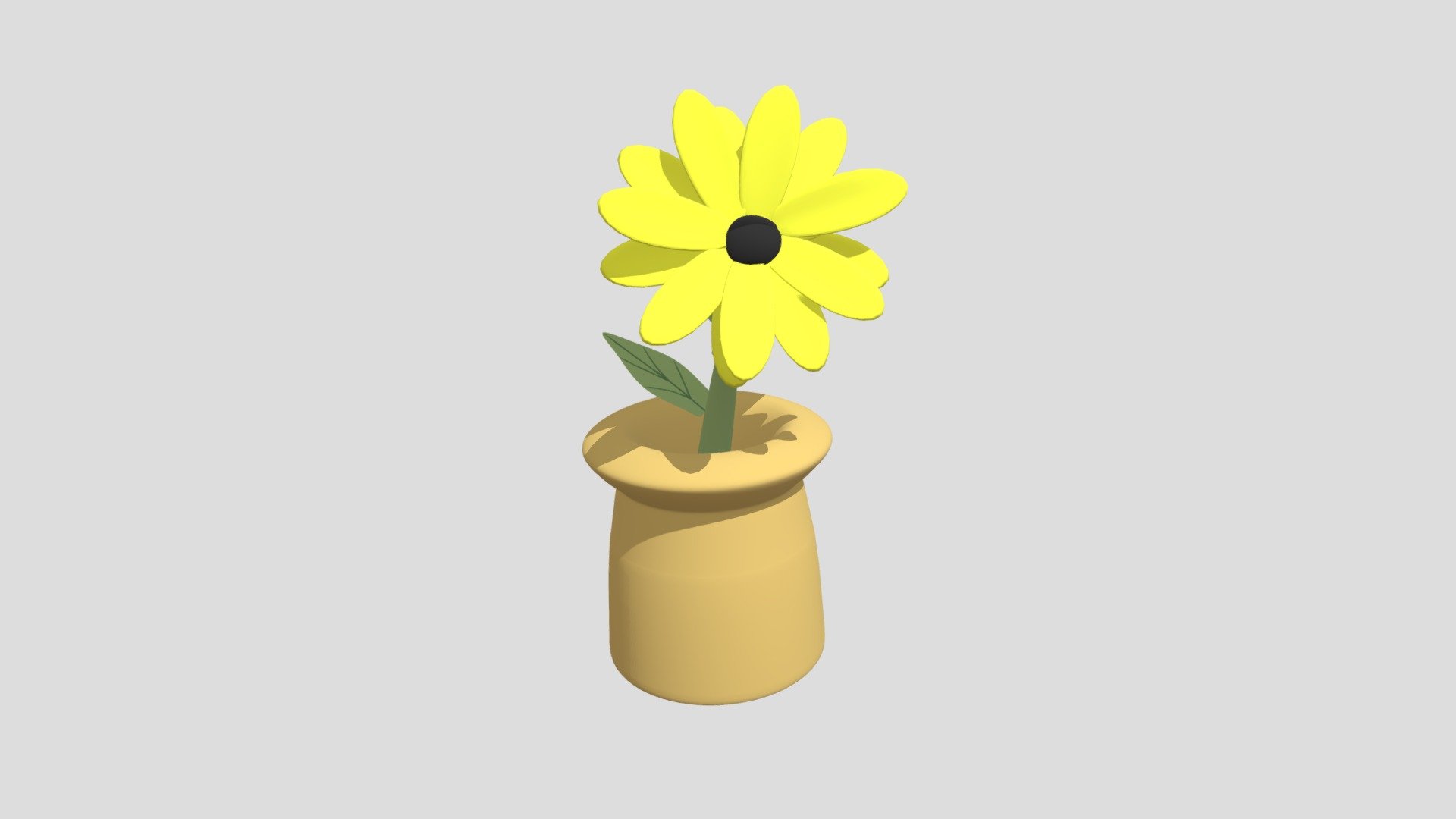 Flower In Pot - Download Free 3D model by j.thorne [3968a76] - Sketchfab