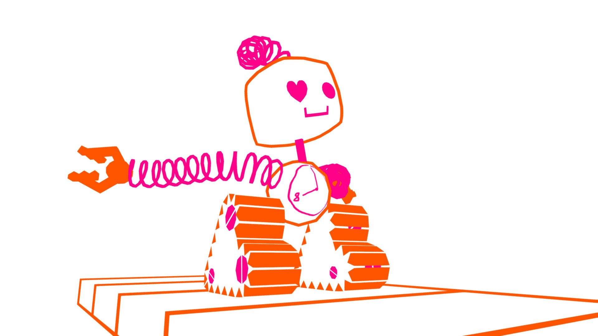 Hearty - child's robot drawing animation - Buy Royalty Free 3D model by ...