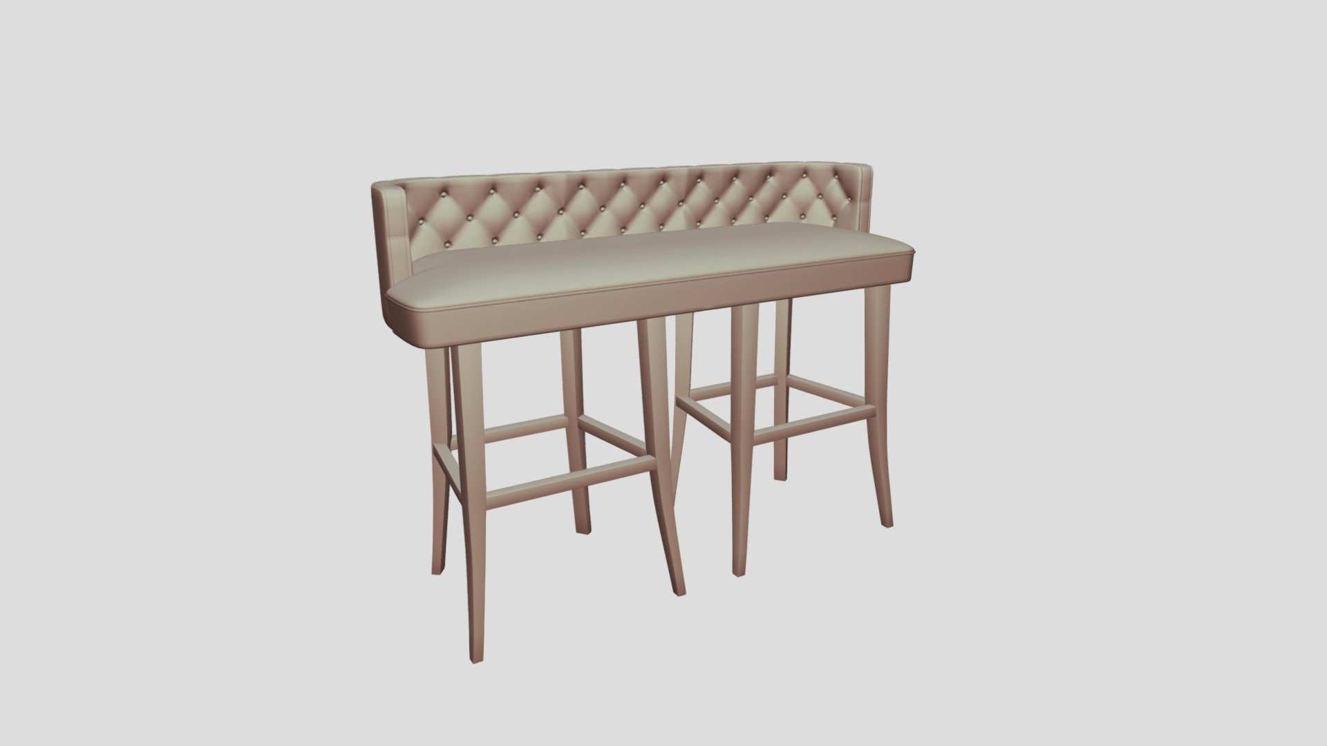 Traditional bar chair BOURBON COUNTER - 3D model by dhe2artvis [396dd20] - Sketchfab
