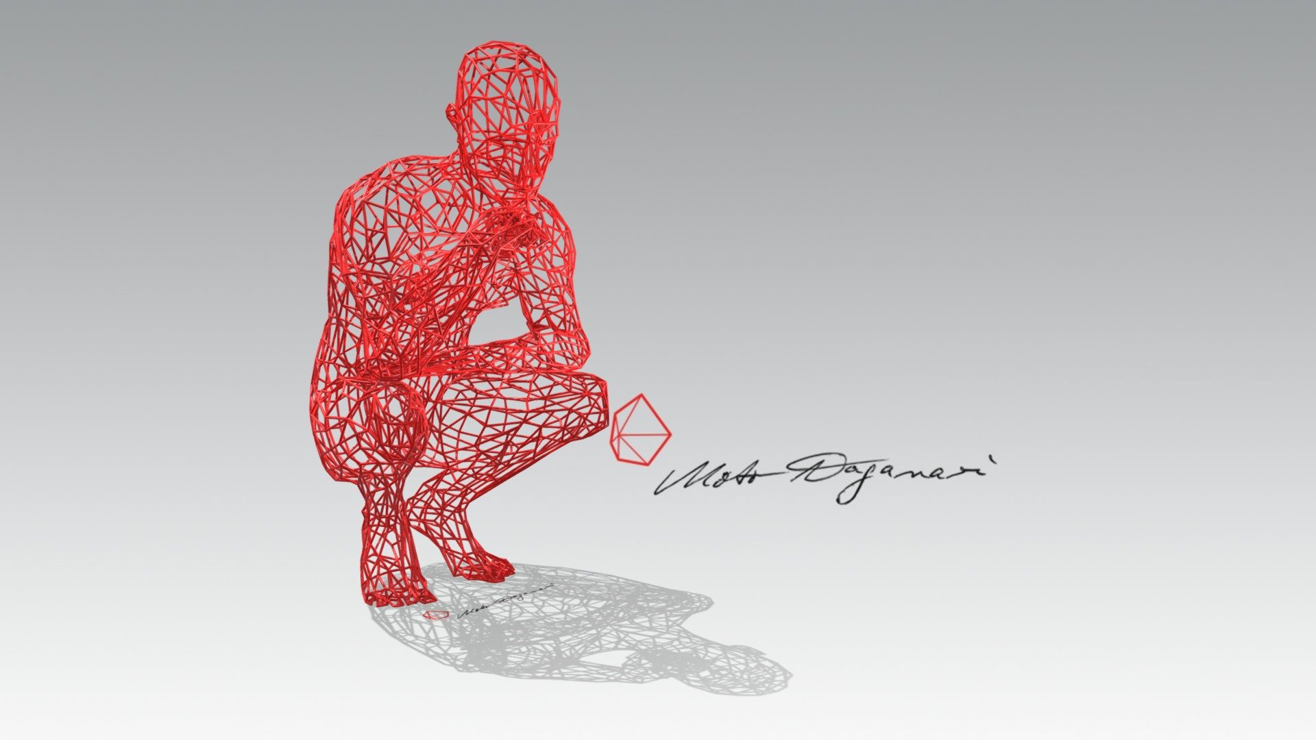 Moto Waganari Thinker red AR - 3D model by Moto Waganari (@moto ...