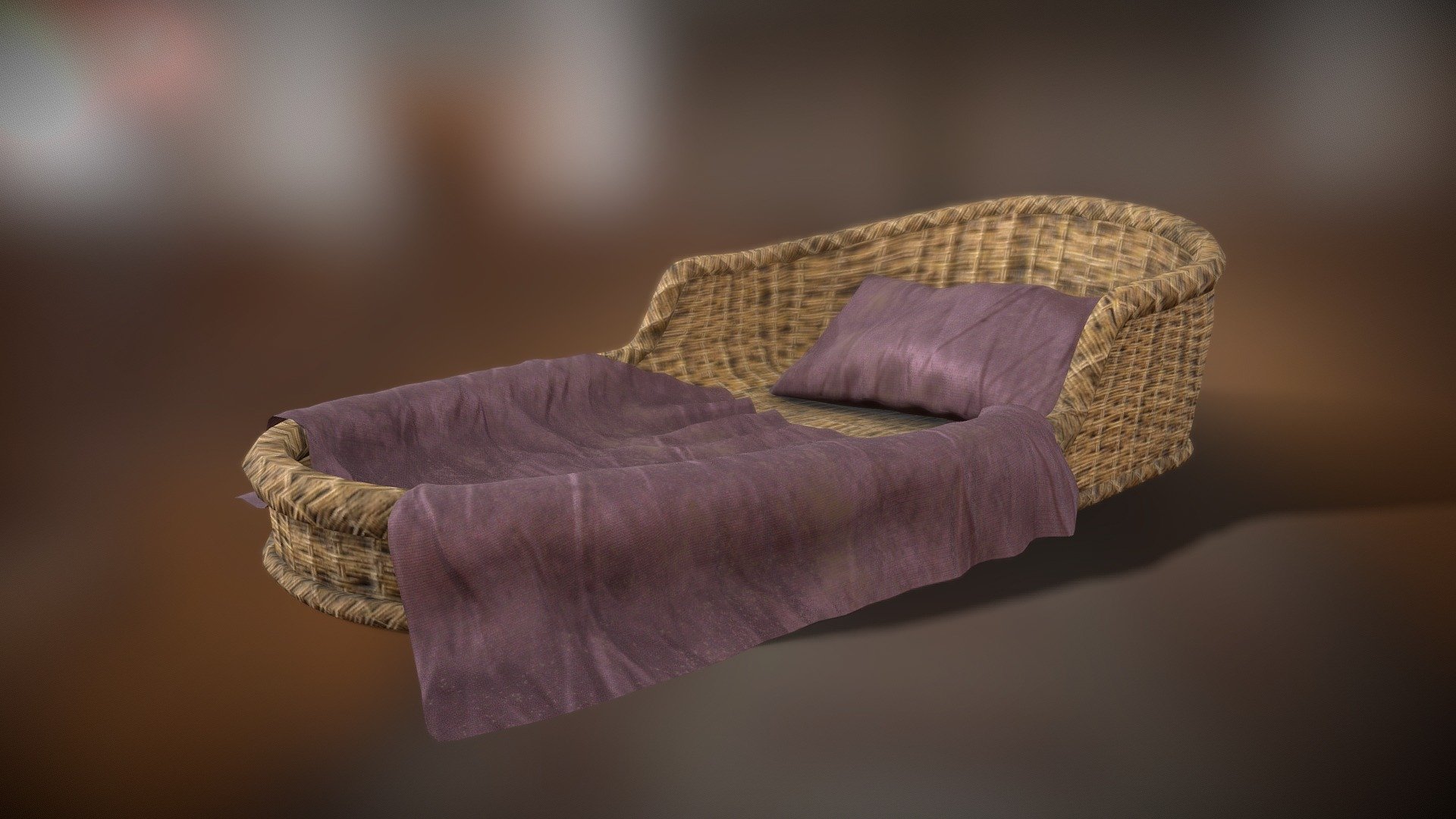 Cot - 17th century - 3D model by visualdimension [397353c] - Sketchfab