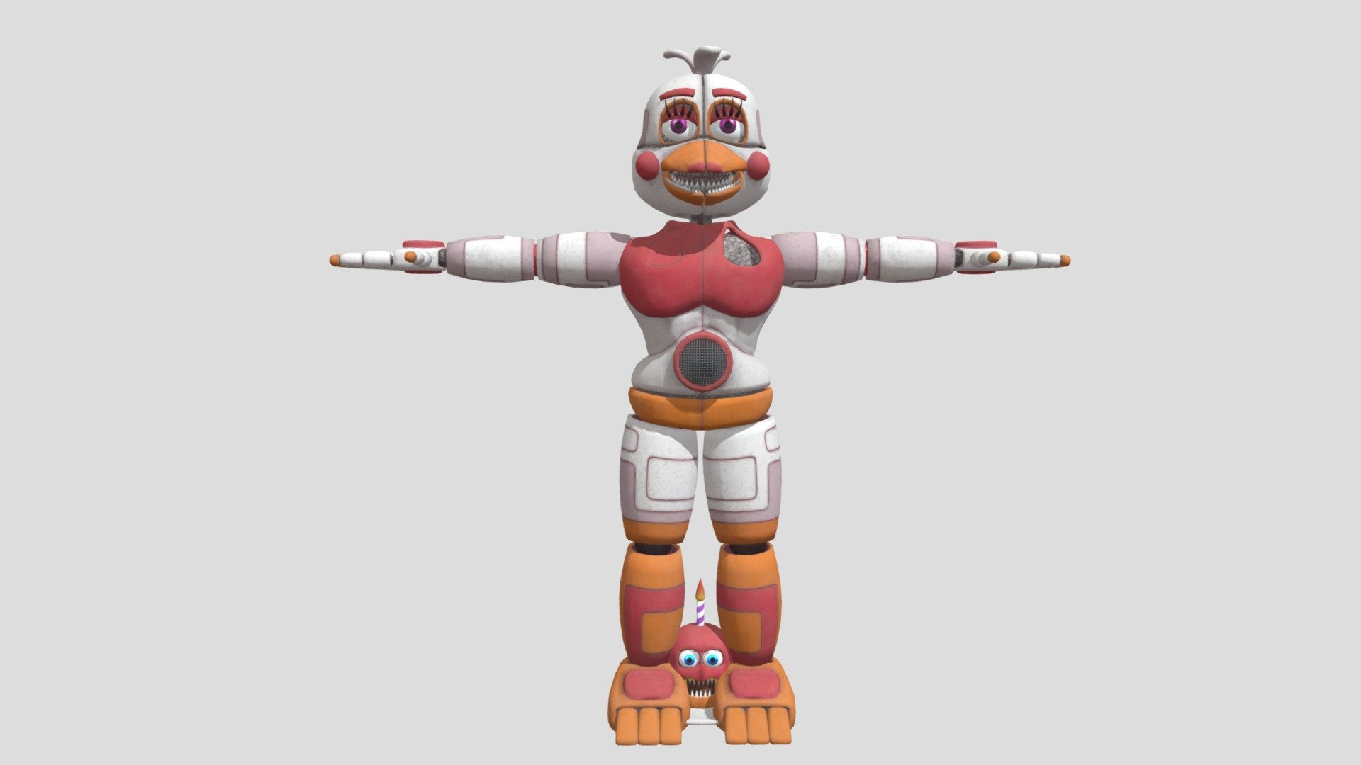 Funtime Chica - Download Free 3D model by Love me pls (@LoveMeToo ...