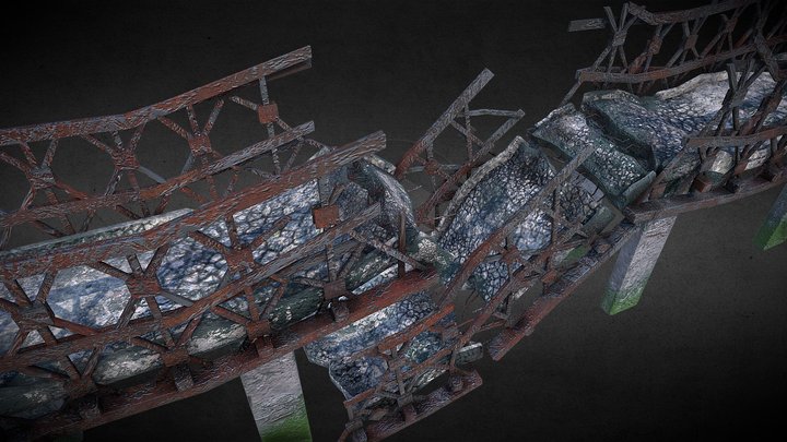 Broken-bridge-low-poly 3D models - Sketchfab