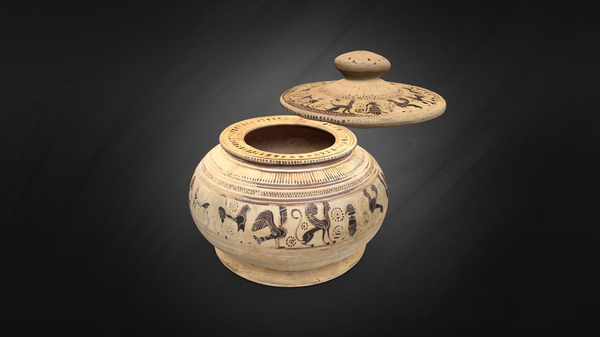 Korinthosi pyxis állatfrízzel - 3D model by Museum of Fine Arts ...