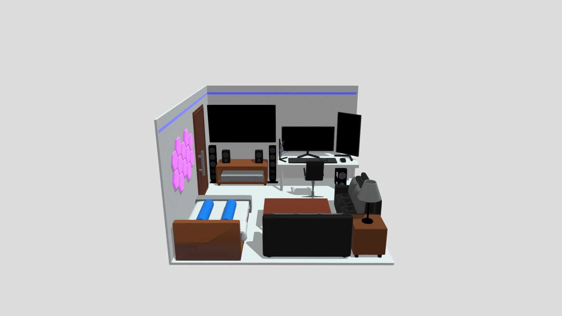 Dream Gaming Room - 3D model by Immanuel Ardell H (@nexussoul) [39797c4 ...