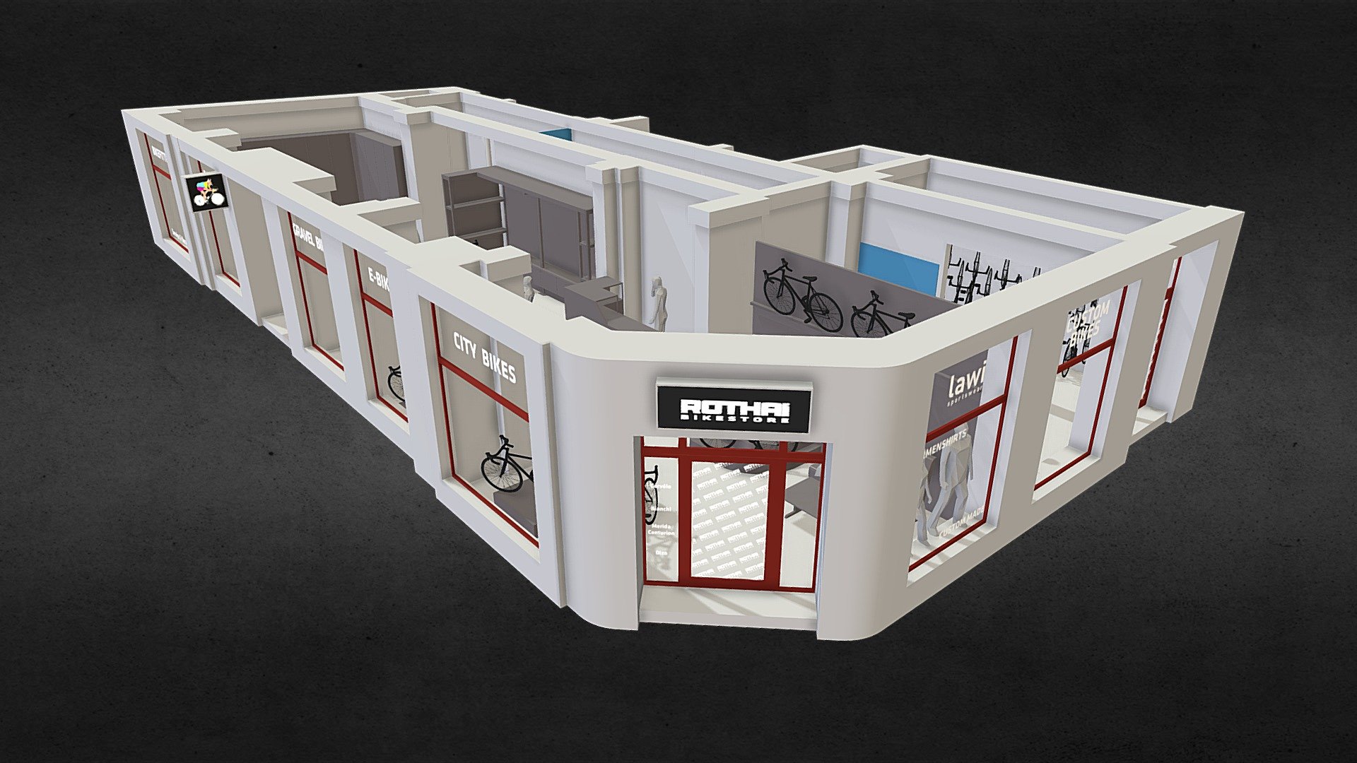 Rothai Bikestore Layout - 3D model by kleckerklotz [3979953] - Sketchfab