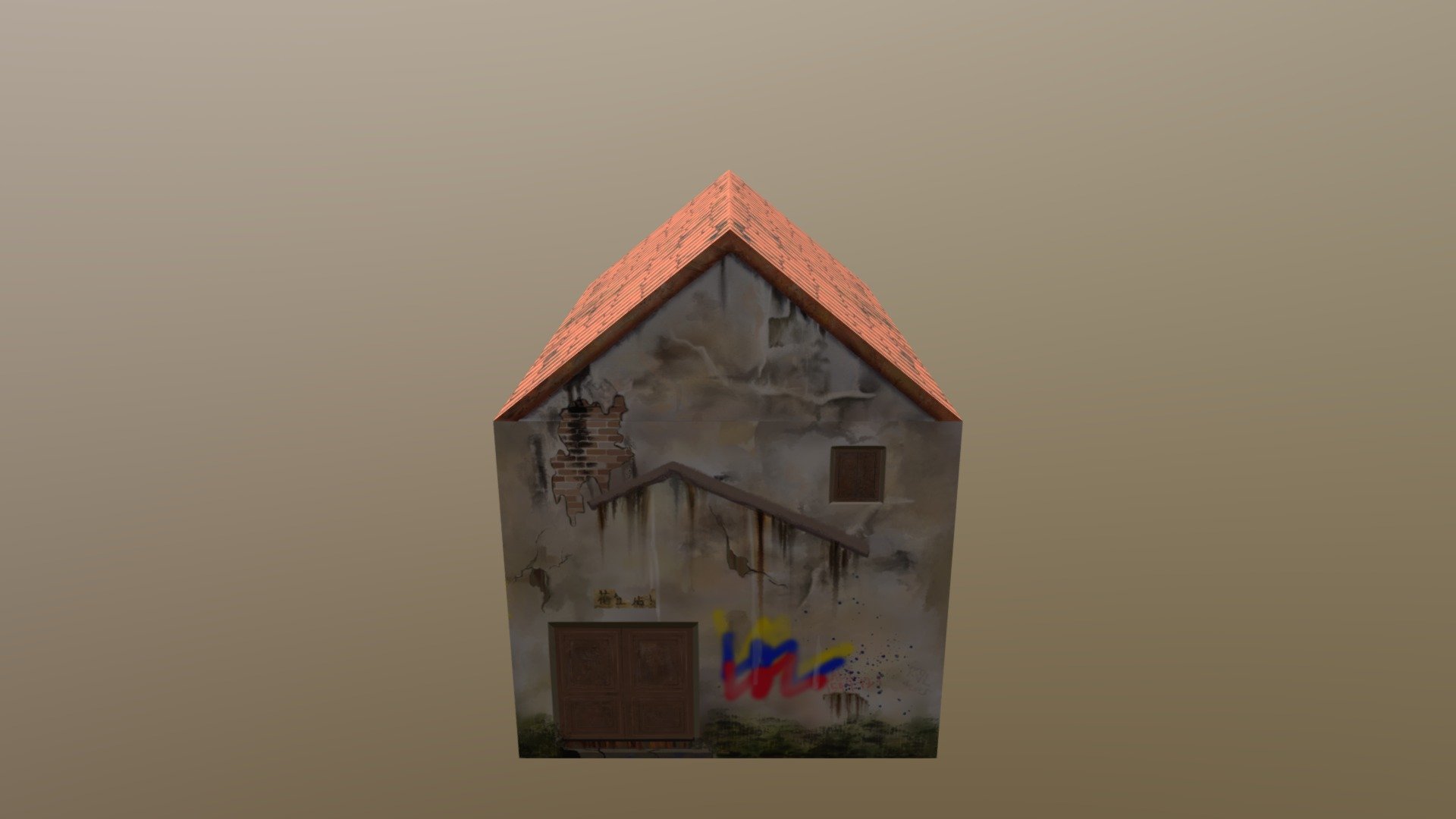 Hand-painted House Texture - 3D model by kseingfong (@kwanseingfong ...