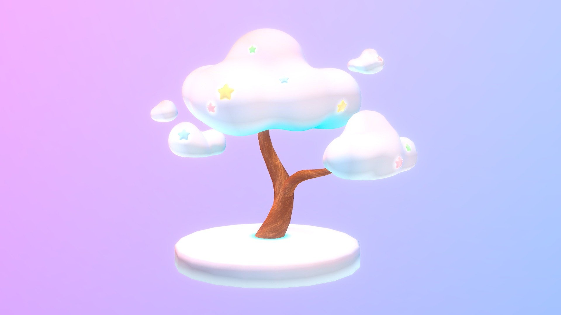 Starry Cloud Tree - 3D model by icebell [397a4a9] - Sketchfab
