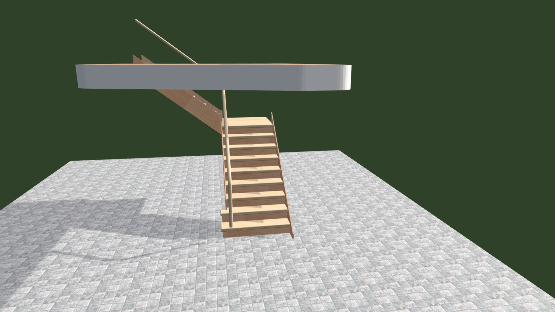Murry Stair Square start w rail drop 8-2-19 - 3D model by Kingstair ...