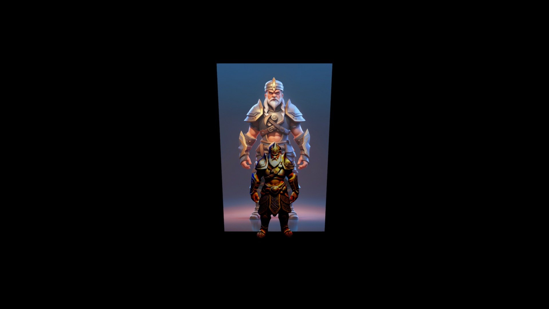 Title 3D rendering of a knight with a beard and - Download Free 3D ...