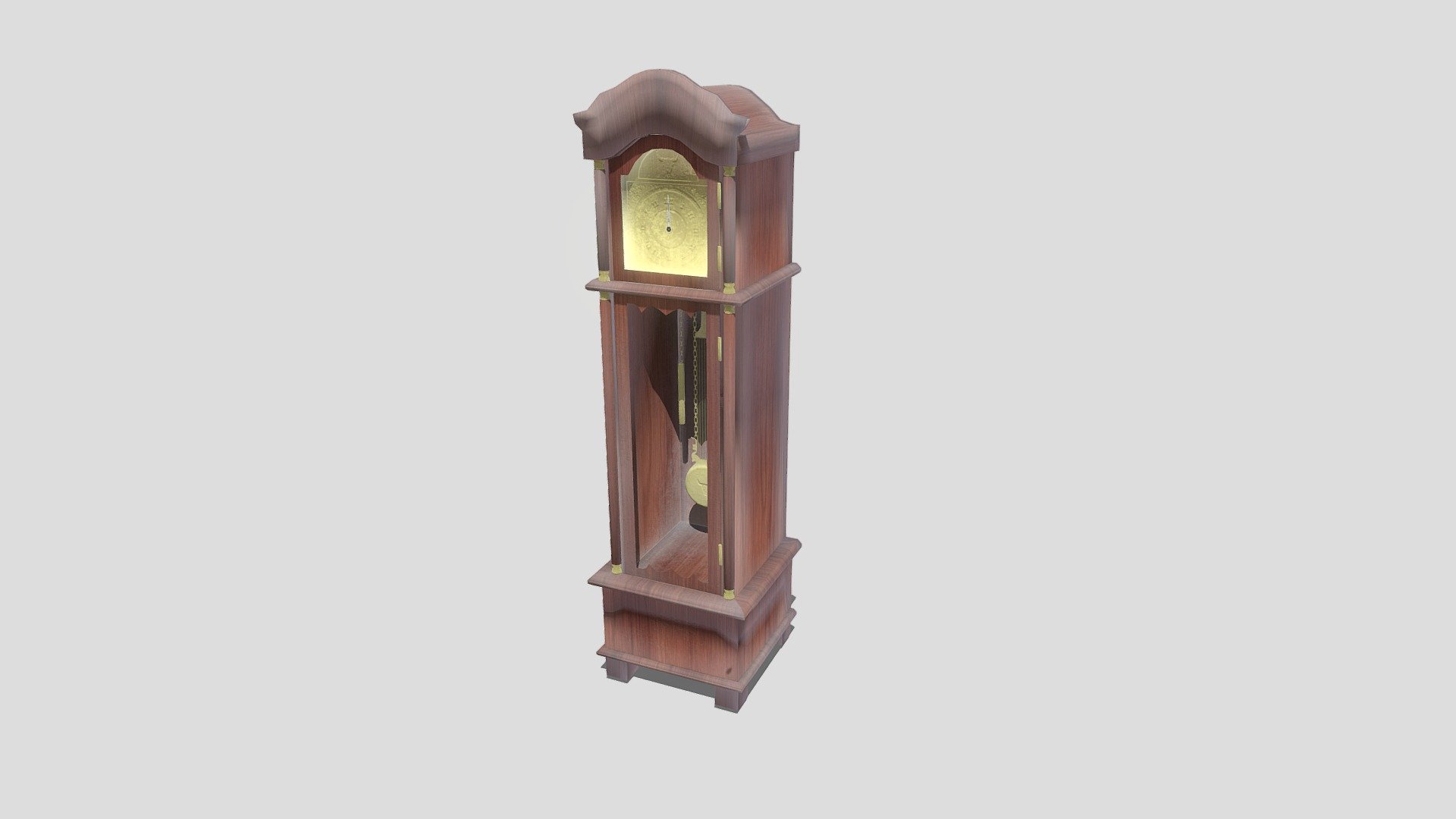 Western Grandfather Clock - 3D model by Jared Ardron (@jared_ardron ...