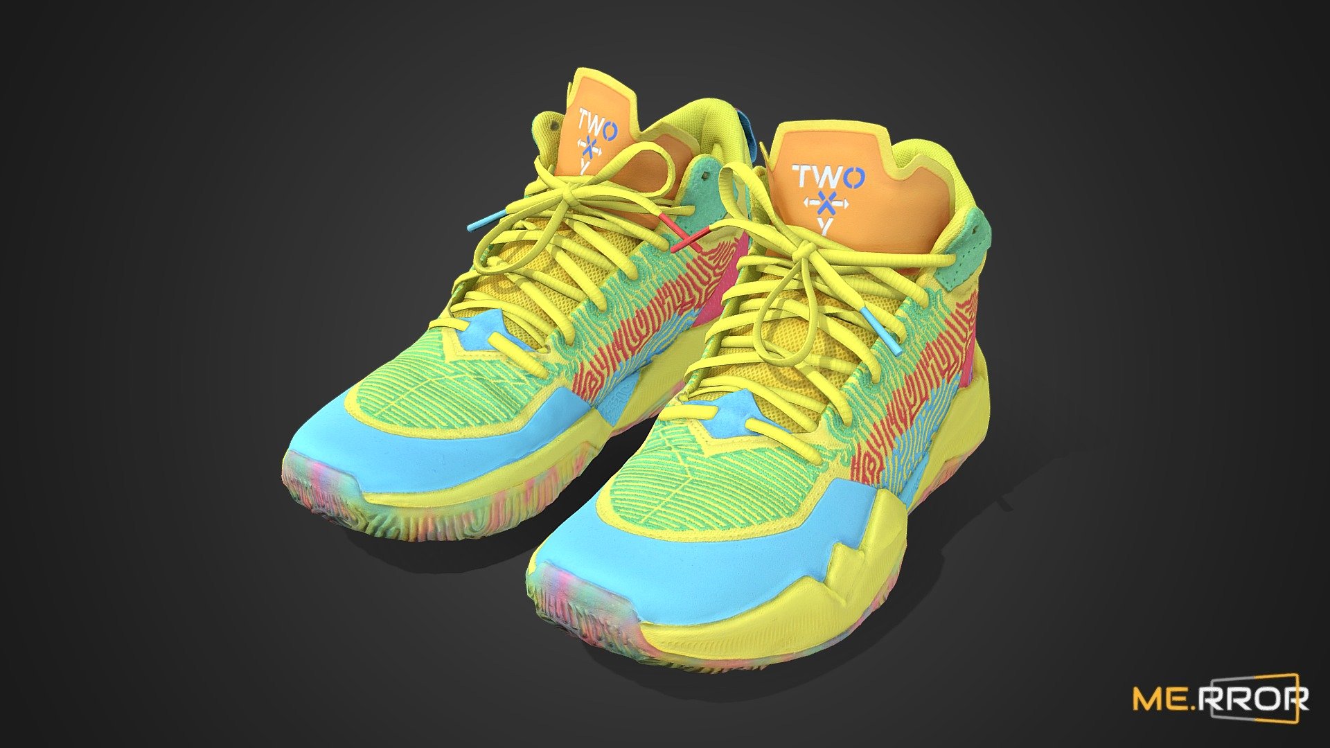 [Game-Ready] Colorful Sneakers Basketball Shoes - Buy Royalty Free 3D ...