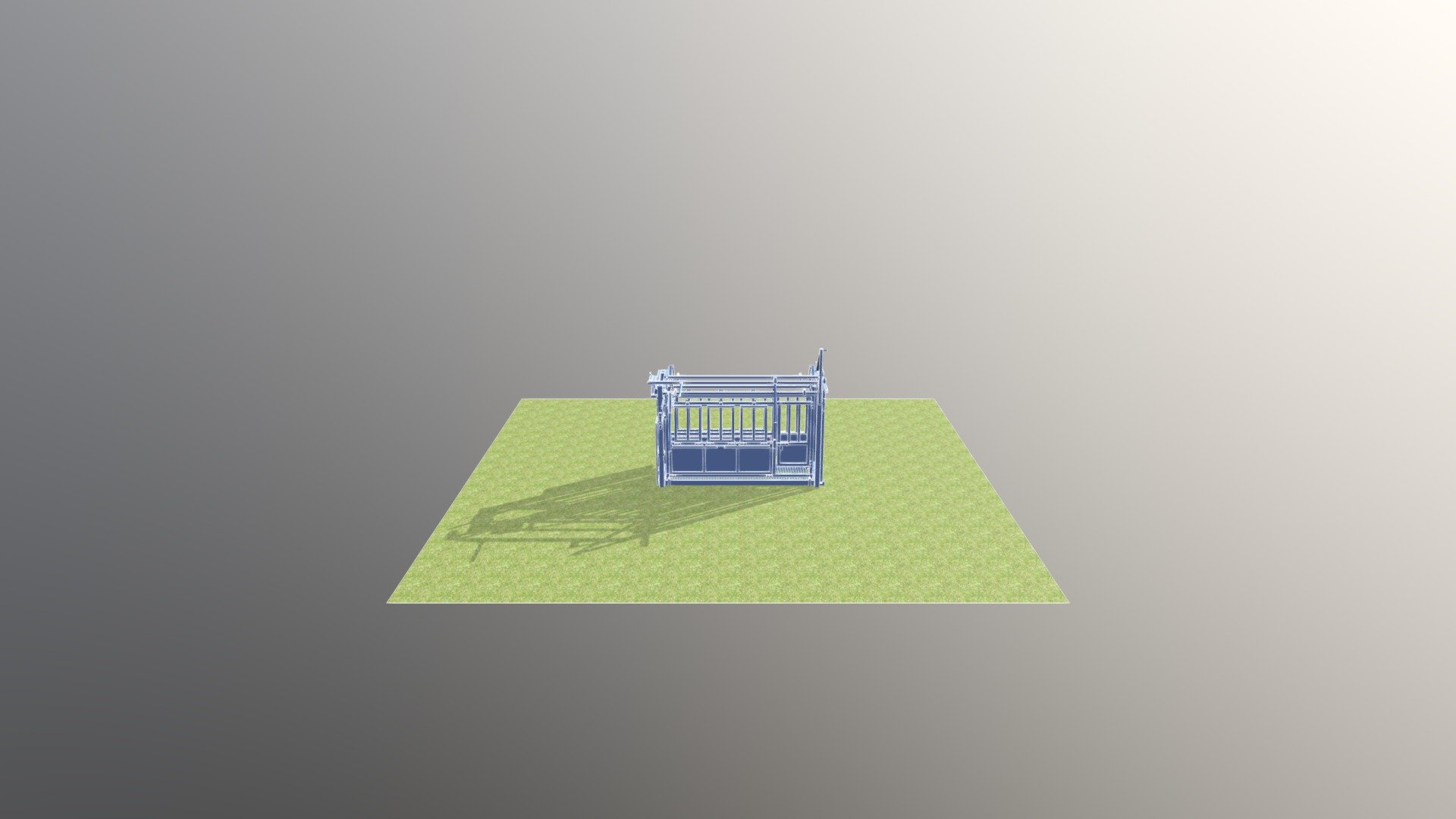 Cattle working chute with manual headgate - 3D model by Aurochs ...