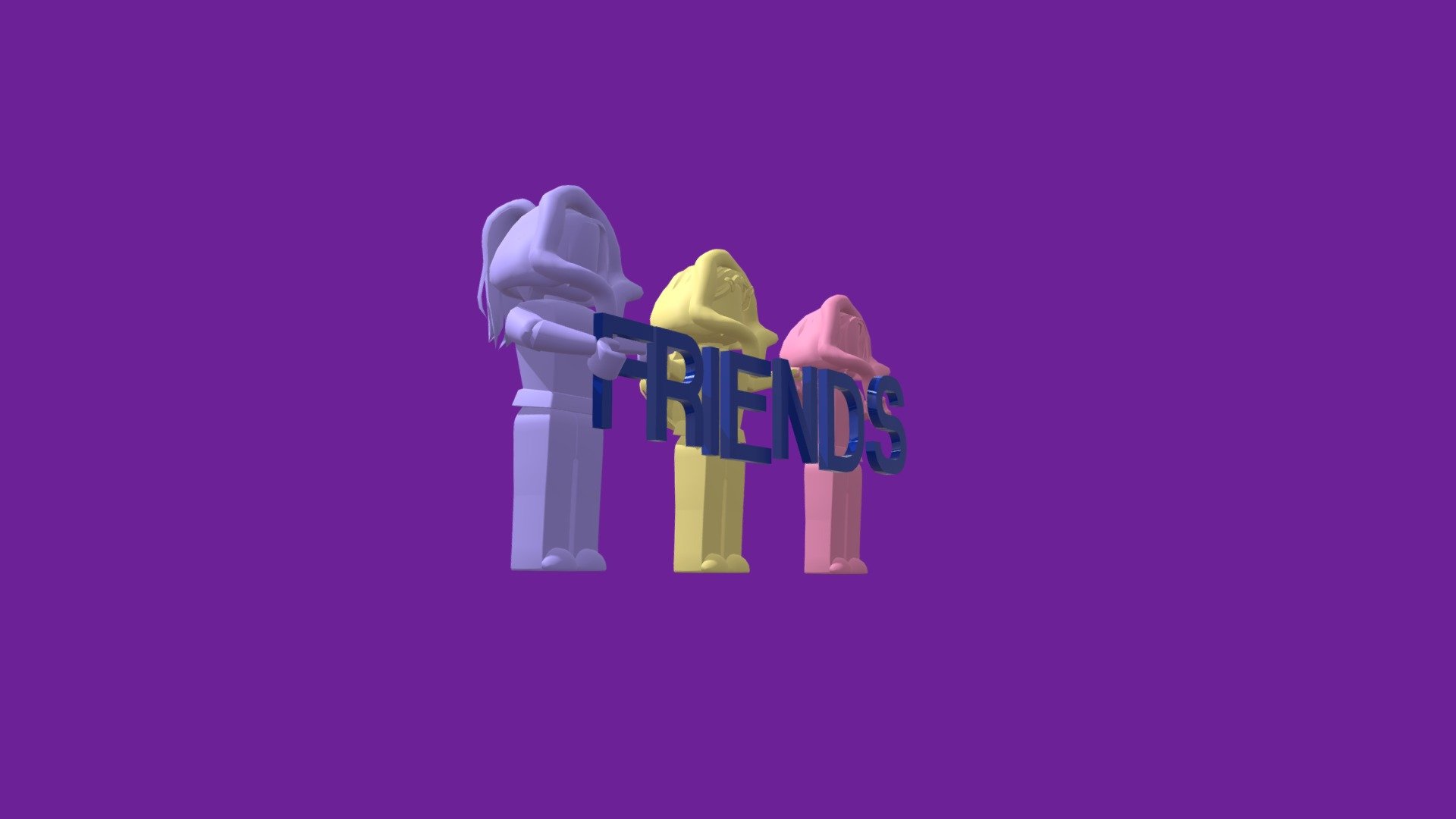 Friends - Download Free 3D model by Mystical_Rabbit [39911d4] - Sketchfab
