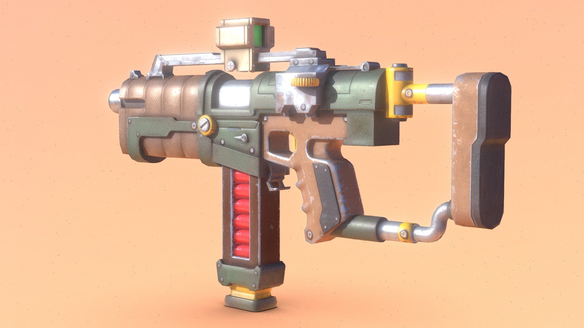 Stylized shot gun - 3D model by aj1stly [39984df] - Sketchfab
