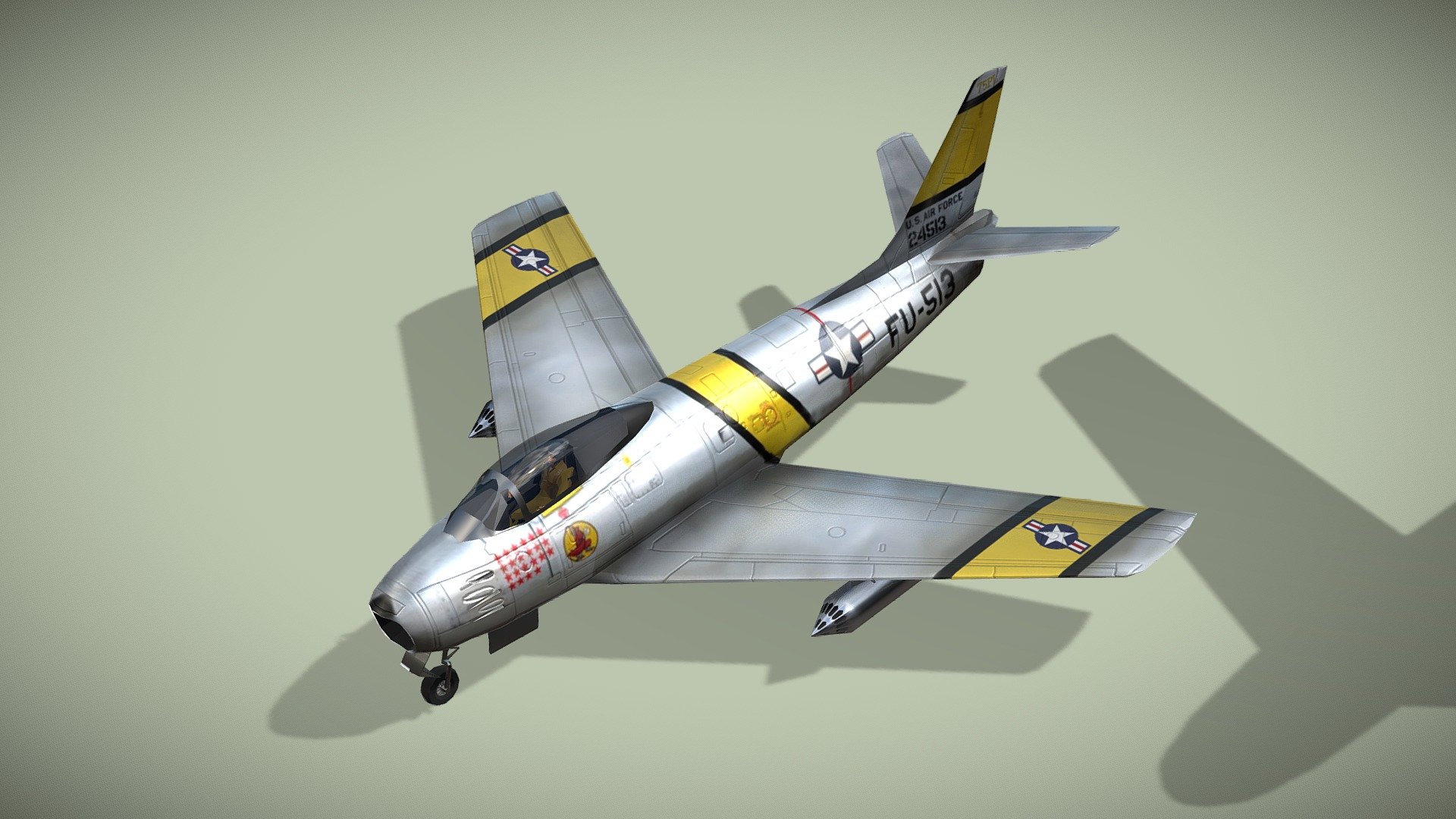 North American F-86 Sabre - Buy Royalty Free 3D model by NETRUNNER_pl ...