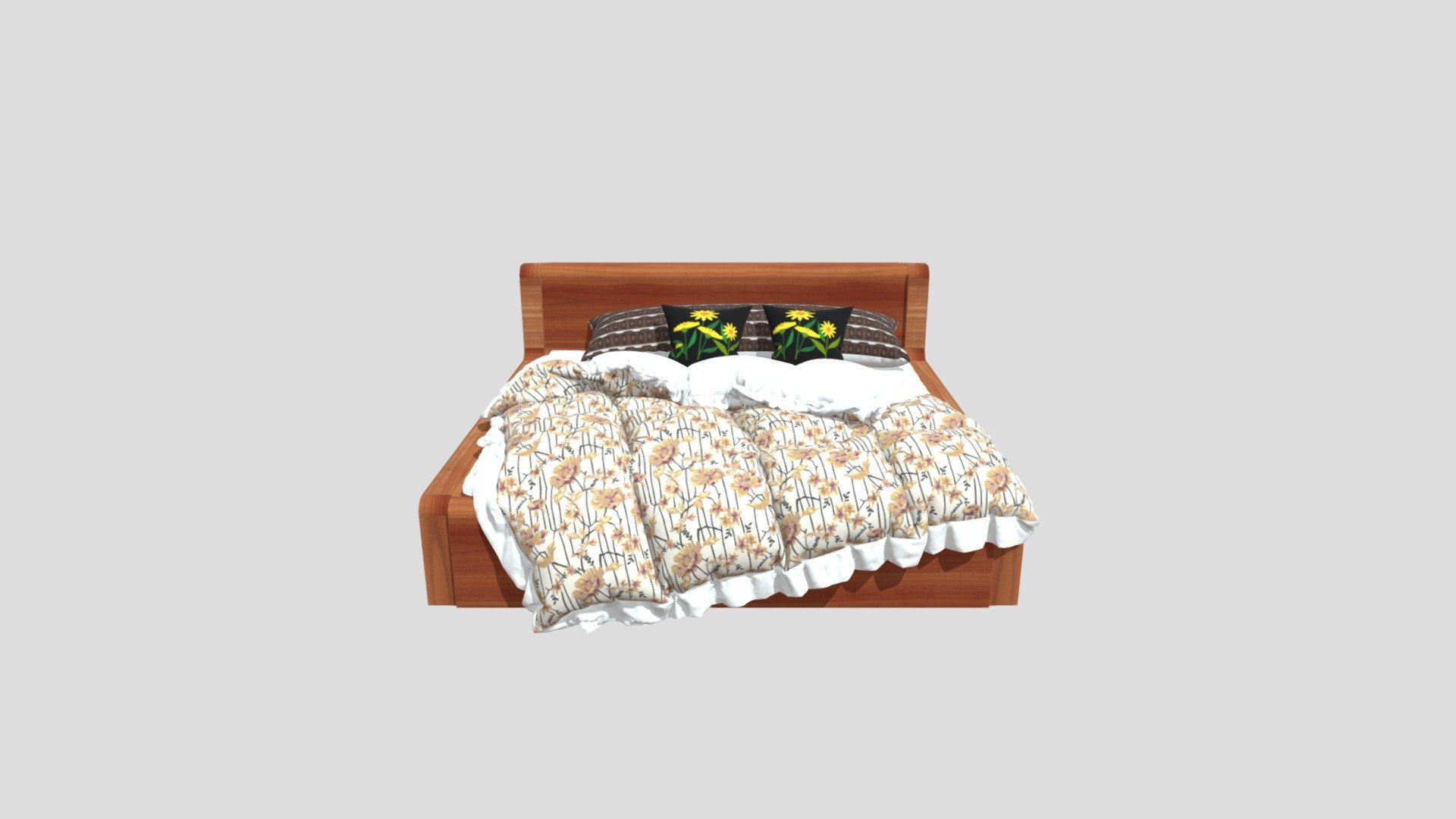 Comforter Set With Bed Avatar - 3D model by saif_kazmi [399aae3 ...